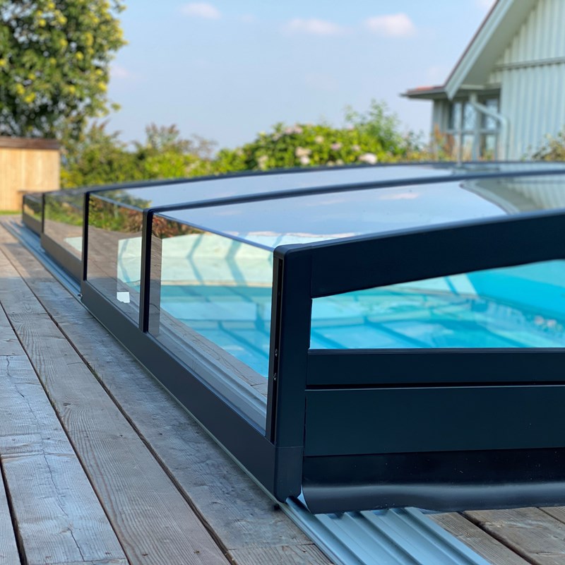 Leia Pooltak passar alla standardpooler på 3x6 och 4x8 meter